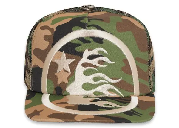 HELLSTAR Big Logo Trucker Snapback Hat - Camo