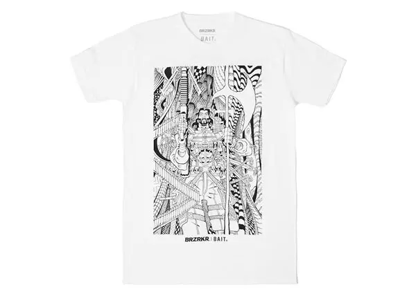 BAIT X Brzrkr #1 Tradd Moore Cover Black And Tee Shirt - White