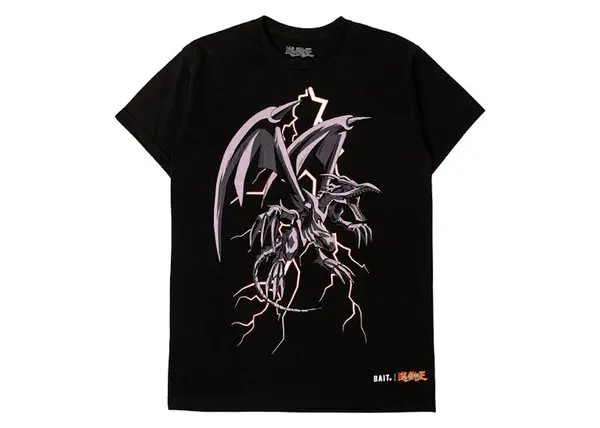 BAIT X Yu Gi Oh Red Eyes Glow In The Dark Tee Shirt - Black