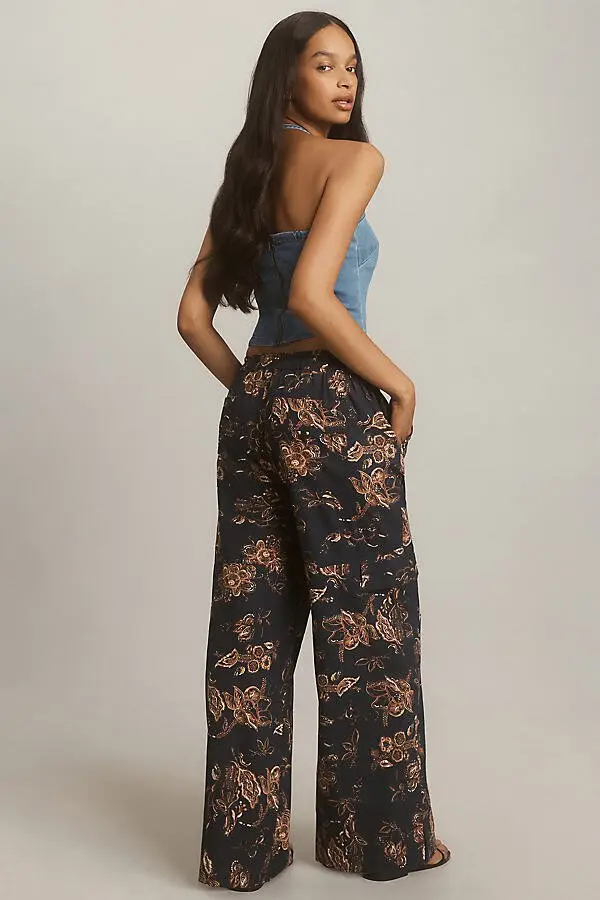 PILCRO Beach Cargo Linen Pants