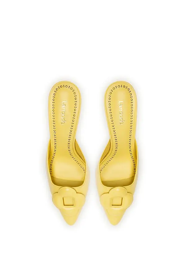 Larroude Flora Leather Pumps