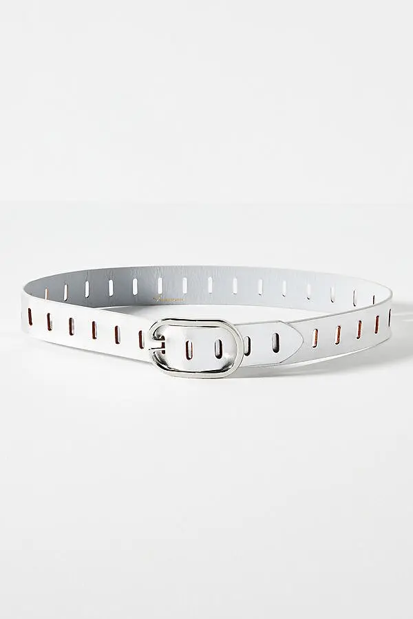 Anthropologie Adjustable Notch Belt - Silver