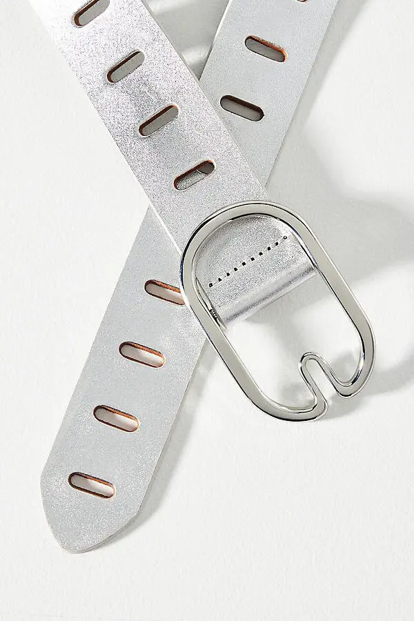 Anthropologie Adjustable Notch Belt - Silver