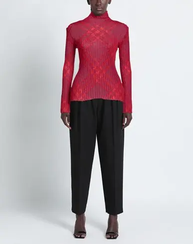 Burberry Geometric Print Turtleneck - Red
