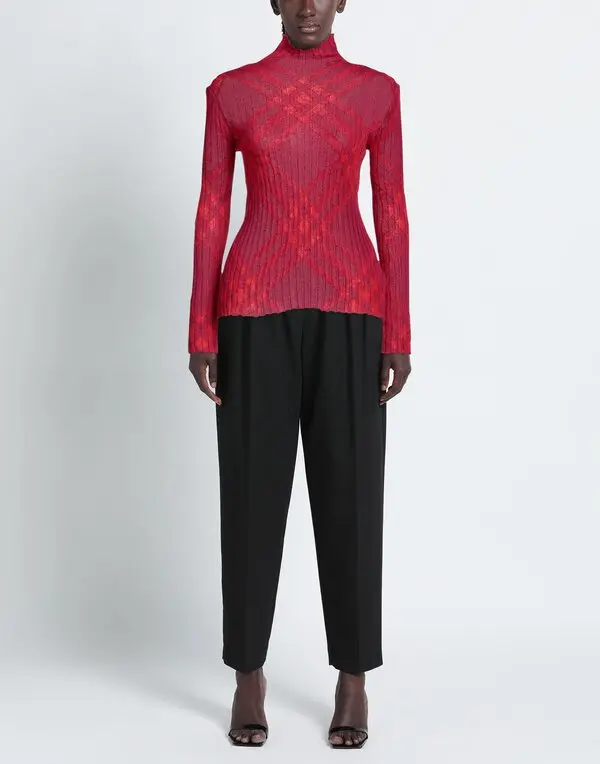 Burberry Geometric Print Turtleneck - Red