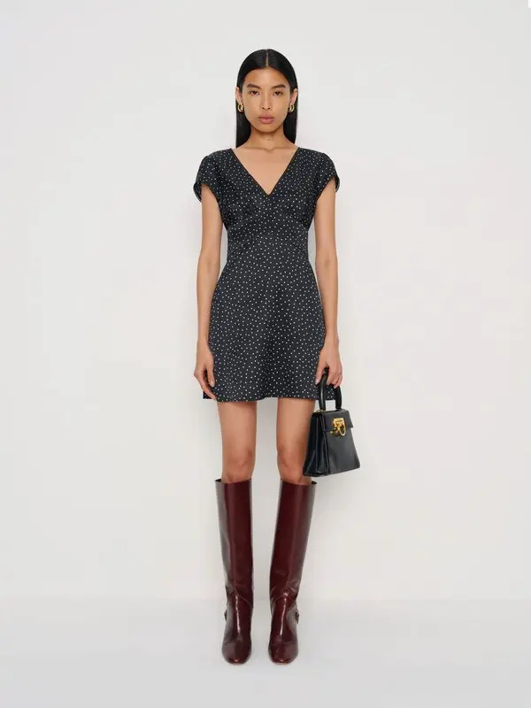 REFORMATION Amellia Silk Mini Dress