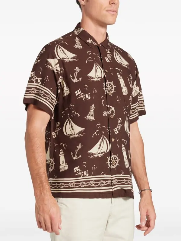 Buy Polo Ralph Lauren Graphic-print Shirt - Brown At 41% Off