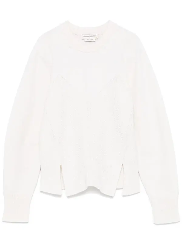 Alexander McQueen Geometric-pattern Sweater - Neutrals