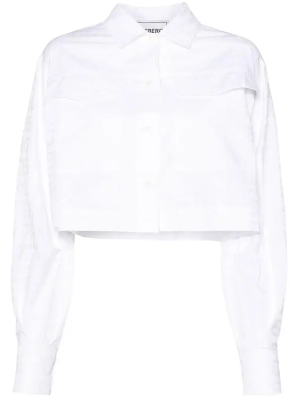 Iceberg Logo-jacquard Cotton Shirt