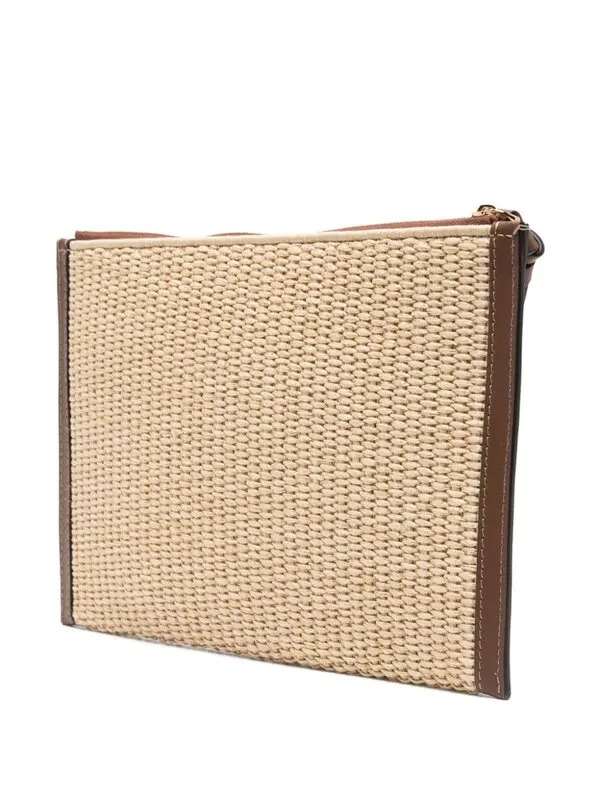 Fendi Straw Clutch Bag