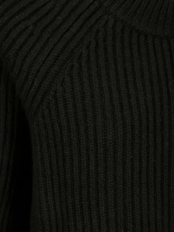 Yohji Yamamoto Backless Cropped Top - Black