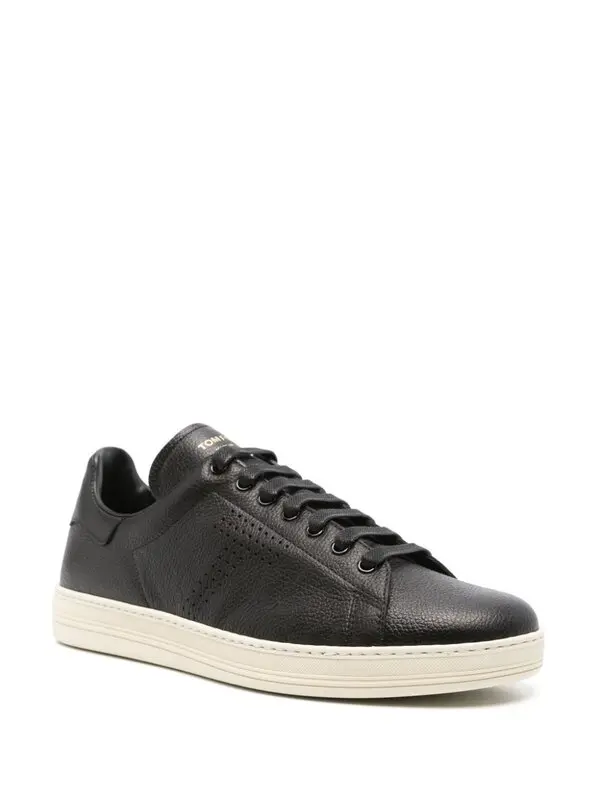TOM FORD Warwick Leather Sneakers - Black