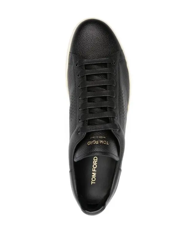TOM FORD Warwick Leather Sneakers - Black