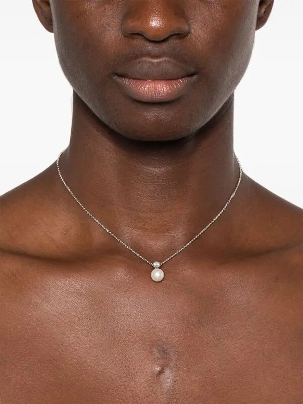 SWAROVSKI Matrix Pearl Pendant Necklace - Silver