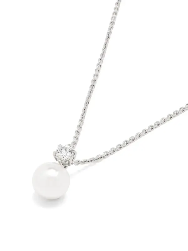 SWAROVSKI Matrix Pearl Pendant Necklace - Silver