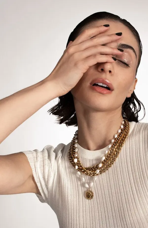 ST. MORAN Aragon Freshwater Pearl Layered Necklace
