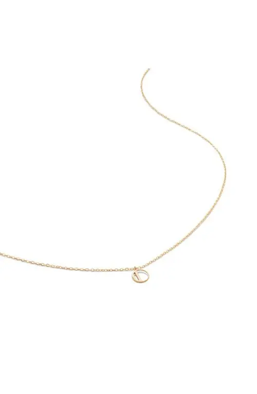 Monica Vinader Initial Pendant Necklace - 14k Yellow Gold