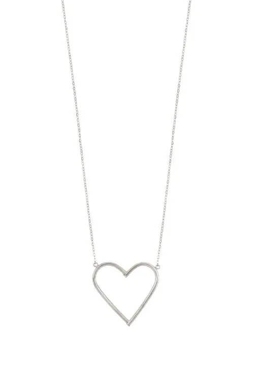 Bony Levy 14k Gold Open Heart Pendant Necklace - 14k White Gold