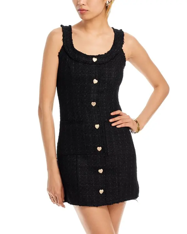 Aqua Tweed Tank Dress