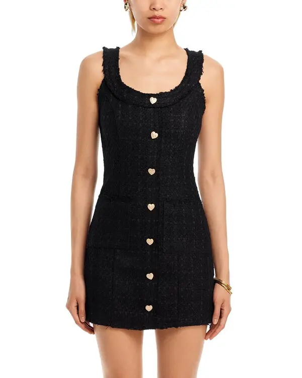 Aqua Tweed Tank Dress