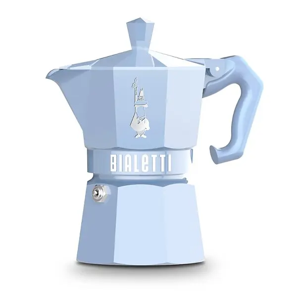 BIALETTI Moka Express 3 Cup Stovetop Espresso Maker - Lite Blue