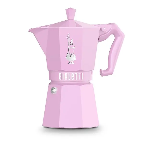 BIALETTI Moka Express 6 Cup Stovetop Espresso Maker - Pink