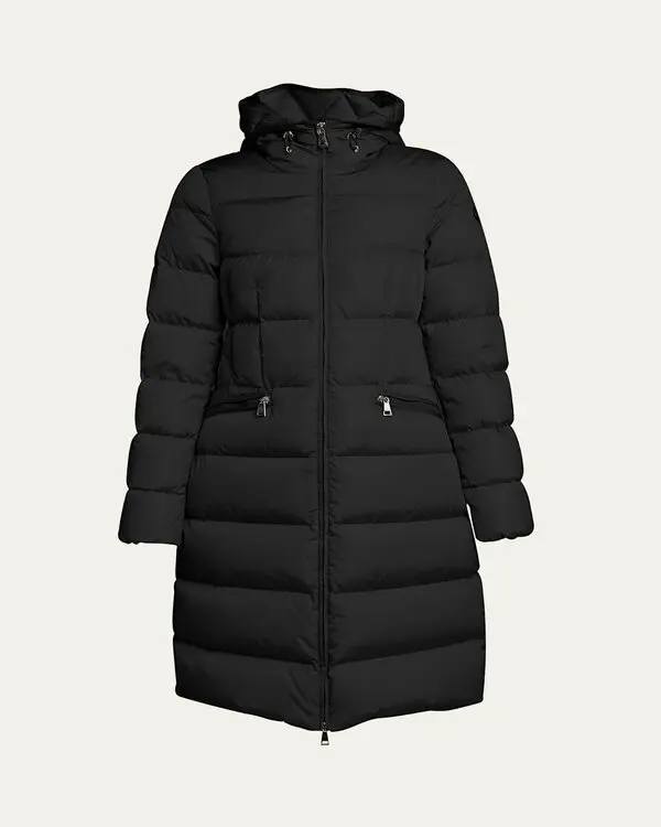 Moncler Avocette Long Puffer Coat - Black
