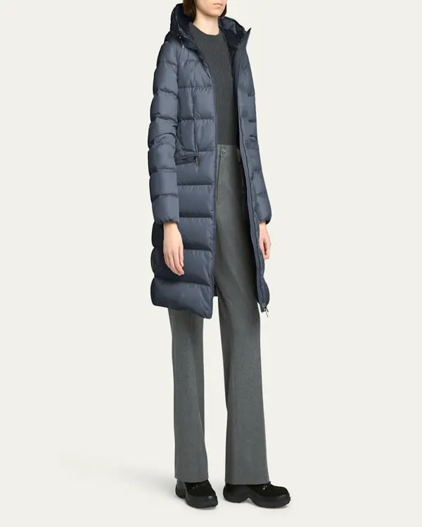 Moncler Avocette Long Puffer Coat - Black