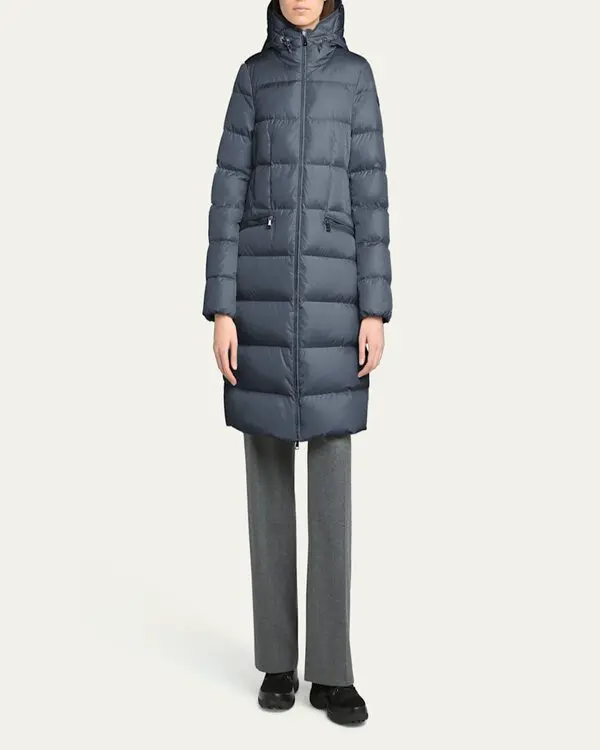 Moncler Avocette Long Puffer Coat - Black