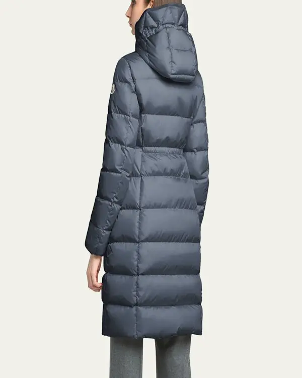 Moncler Avocette Long Puffer Coat - Black