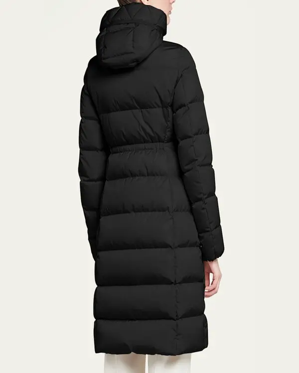 Moncler Avocette Long Puffer Coat - Black