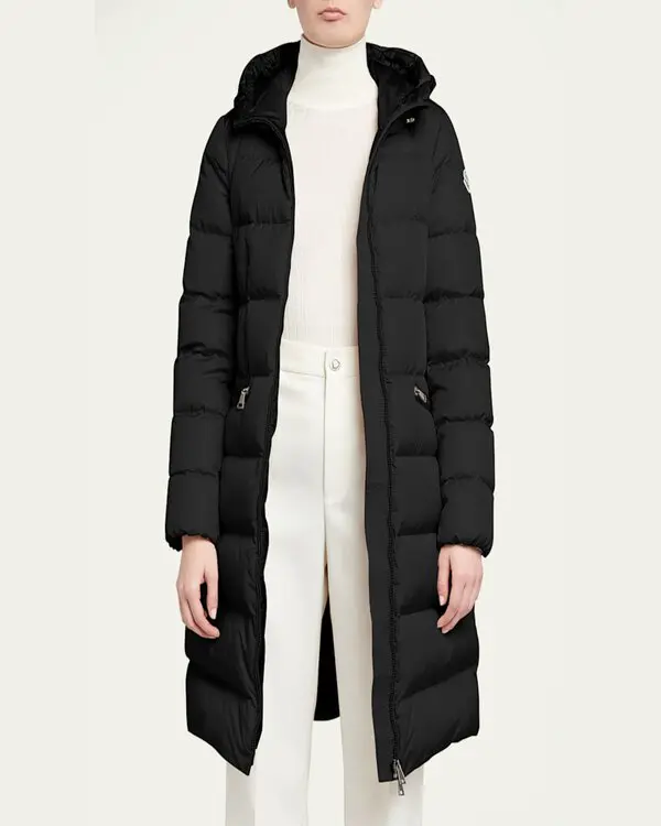 Moncler Avocette Long Puffer Coat - Black