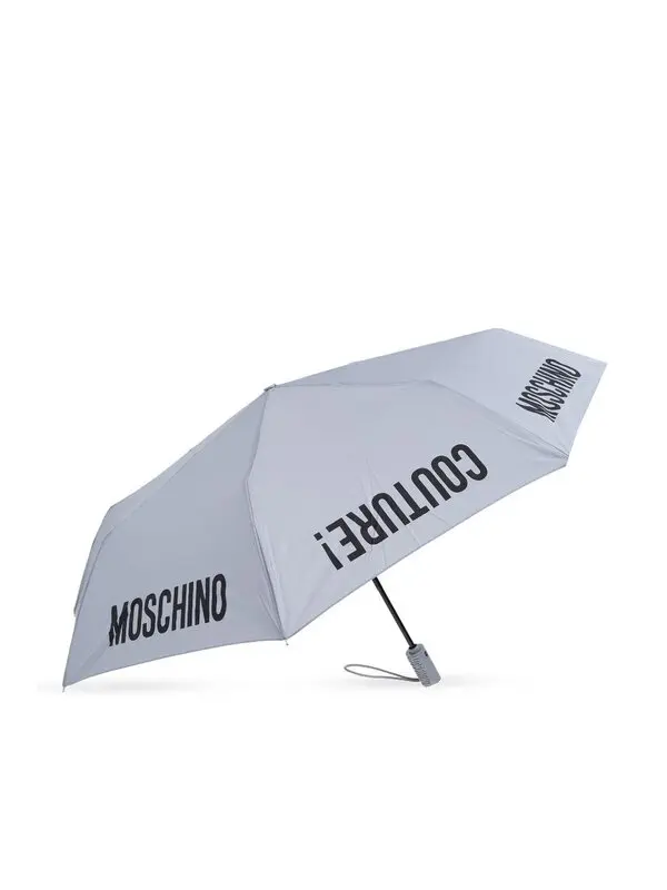 Moschino Logo-print Compact Umbrella - Grey
