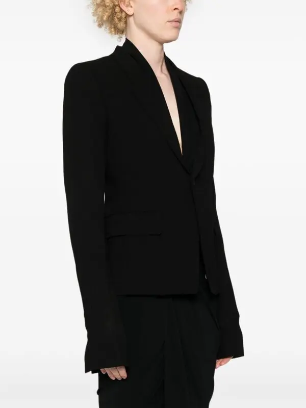 Rick Owens Single-breasted Virgin Wool Blazer