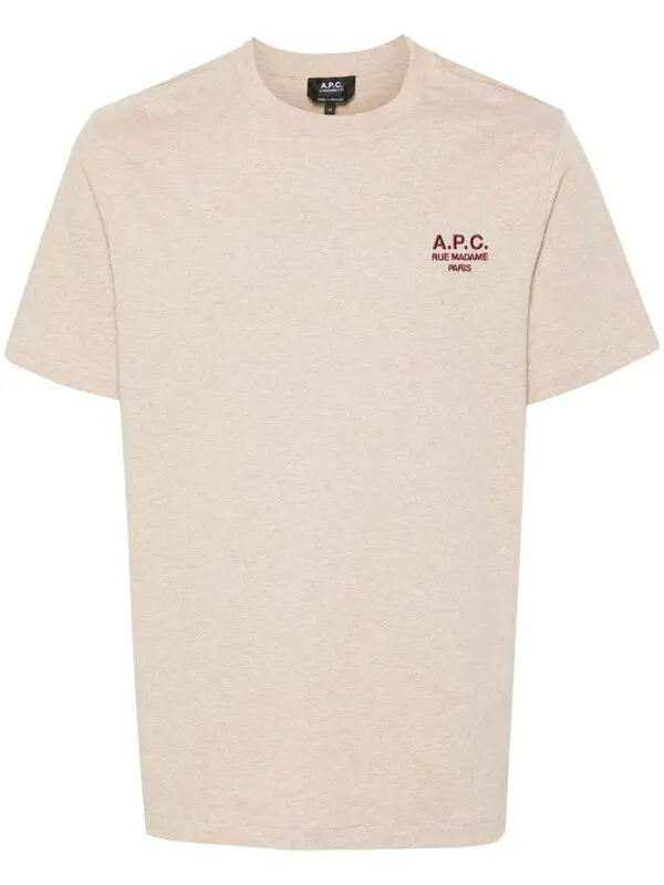 A.p.c. Logo-embroidered Mélange T-shirt