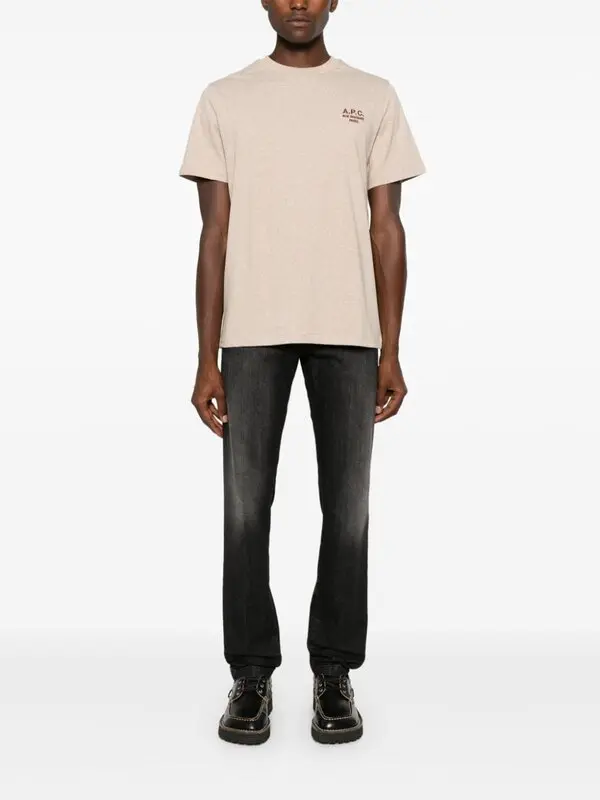 A.p.c. Logo-embroidered Mélange T-shirt