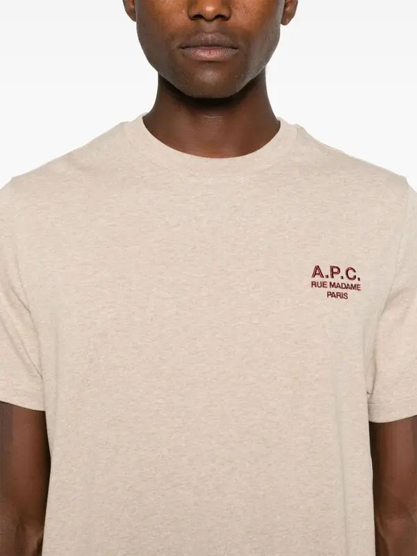 A.p.c. Logo-embroidered Mélange T-shirt