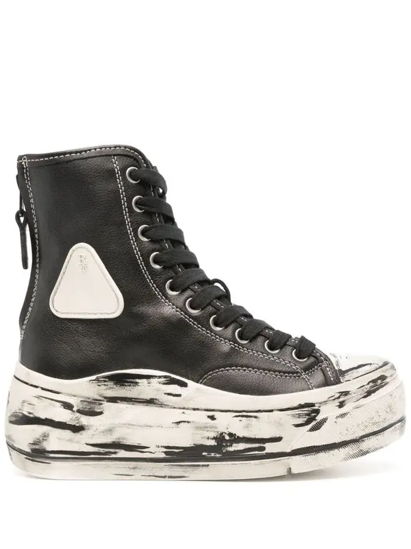R13 Kurt Distressed-effect Sneakers