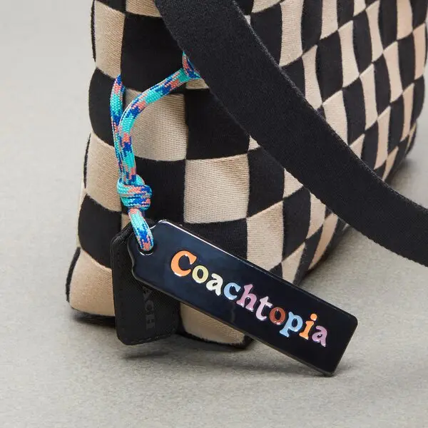 COACHTOPIA Woven Checkerboard Shoulder Bag