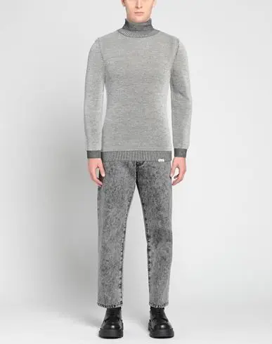 BROOKSFIELD Turtleneck Light Virgin Wool Sweater - Grey
