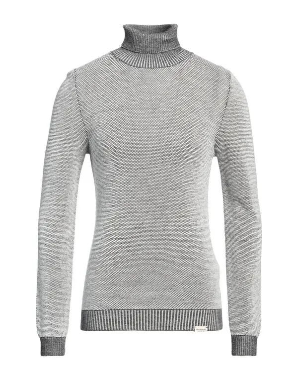 BROOKSFIELD Turtleneck Light Virgin Wool Sweater - Grey