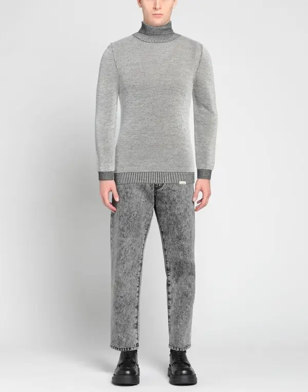 BROOKSFIELD Turtleneck Light Virgin Wool Sweater - Grey