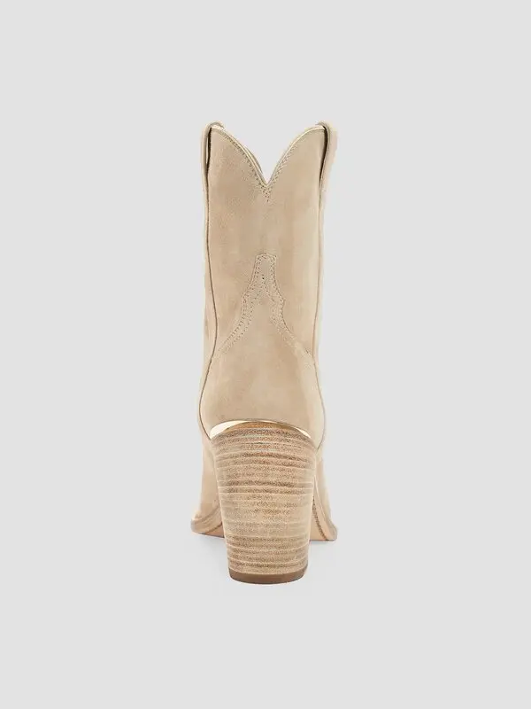 Partlow Leigh Anne 90mm Suede Ankle Booties - Sabbia