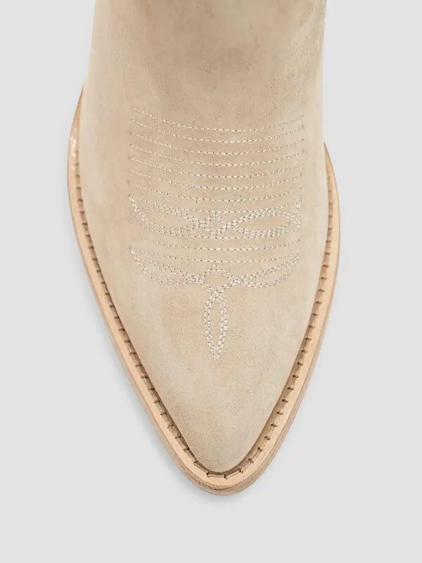 Partlow Leigh Anne 90mm Suede Ankle Booties - Sabbia