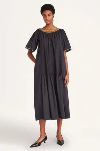 Merlette Elna Cotton Dress - Black