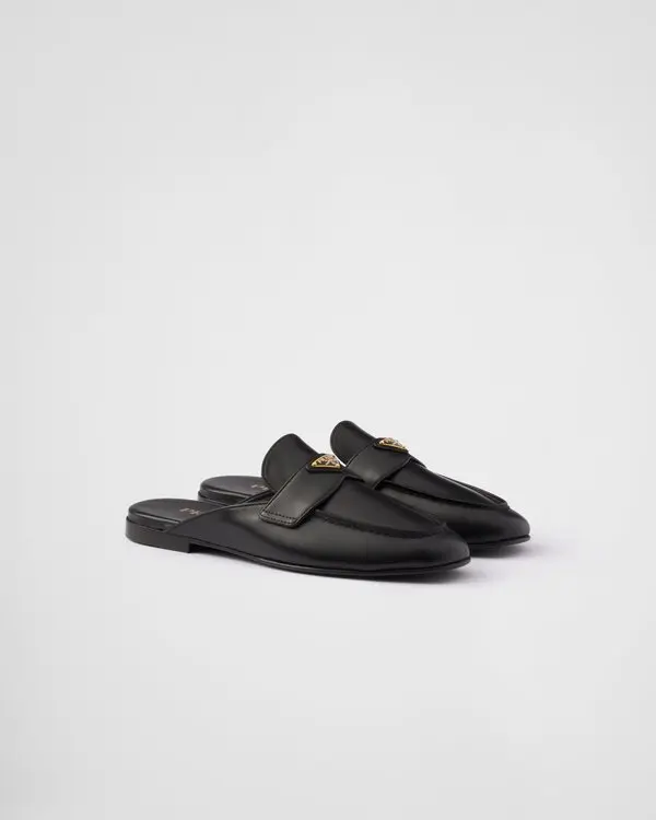 Prada Leather Slipper - Black