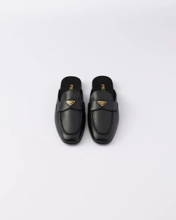 Prada Leather Slipper - Black