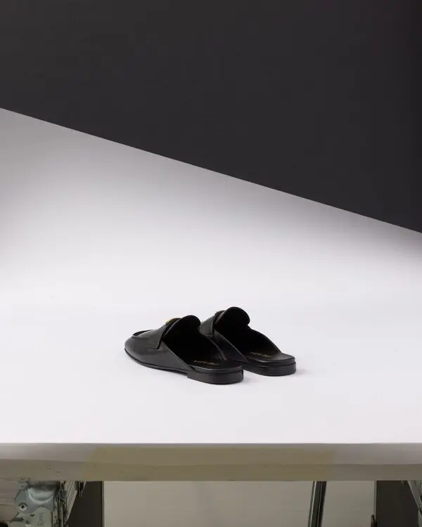 Prada Leather Slipper - Black