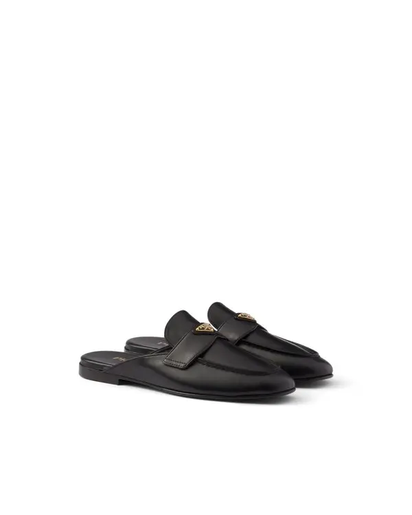 Prada Leather Slipper - Black