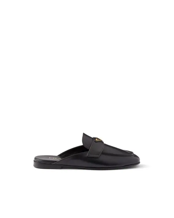 Prada Leather Slipper - Black